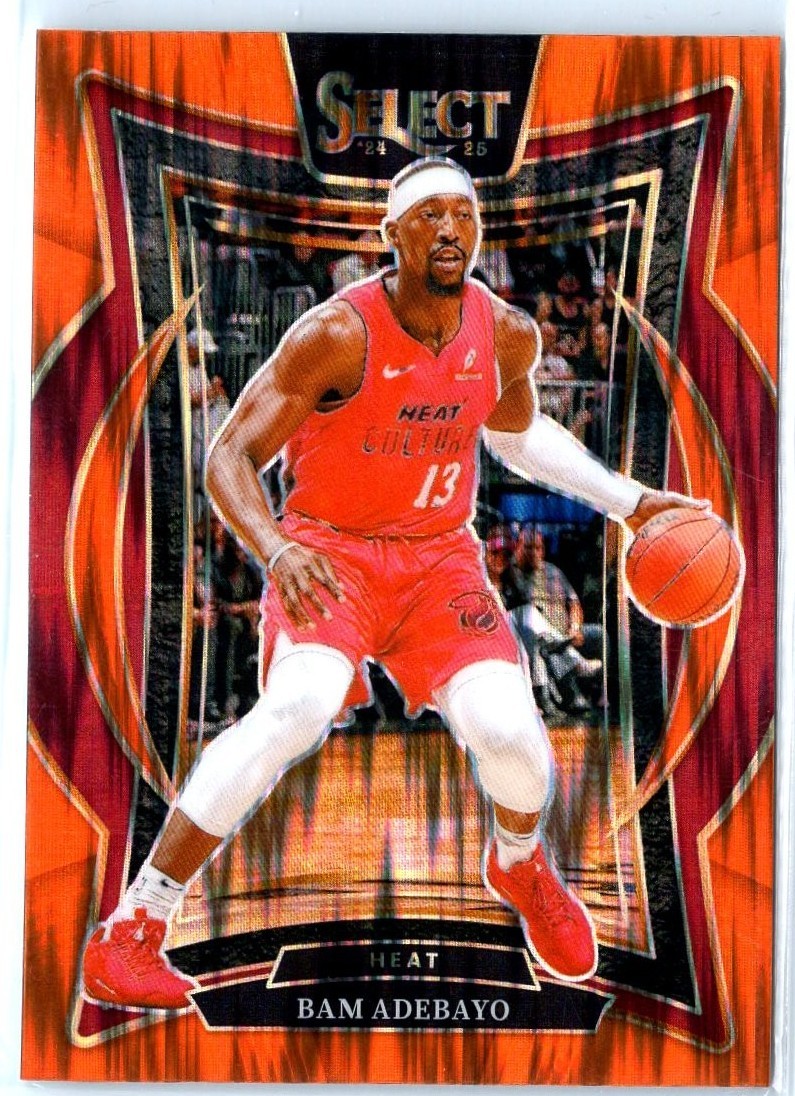 2024-25 Panini Select - Concourse Bam Adebayo #15 Orange Tectonic Prizm ...