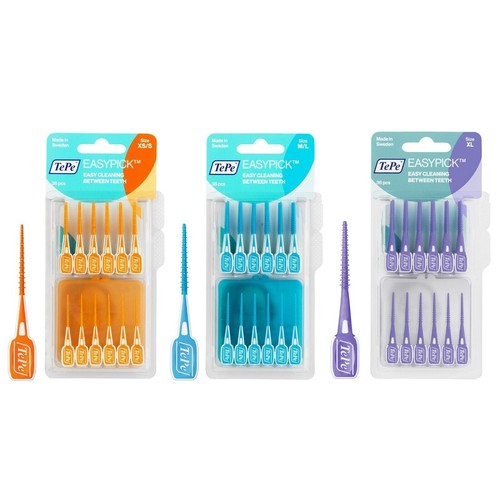 TePe Easy Pick Interdental Brush / Toothpick - 36 Picks & Travel Case ...