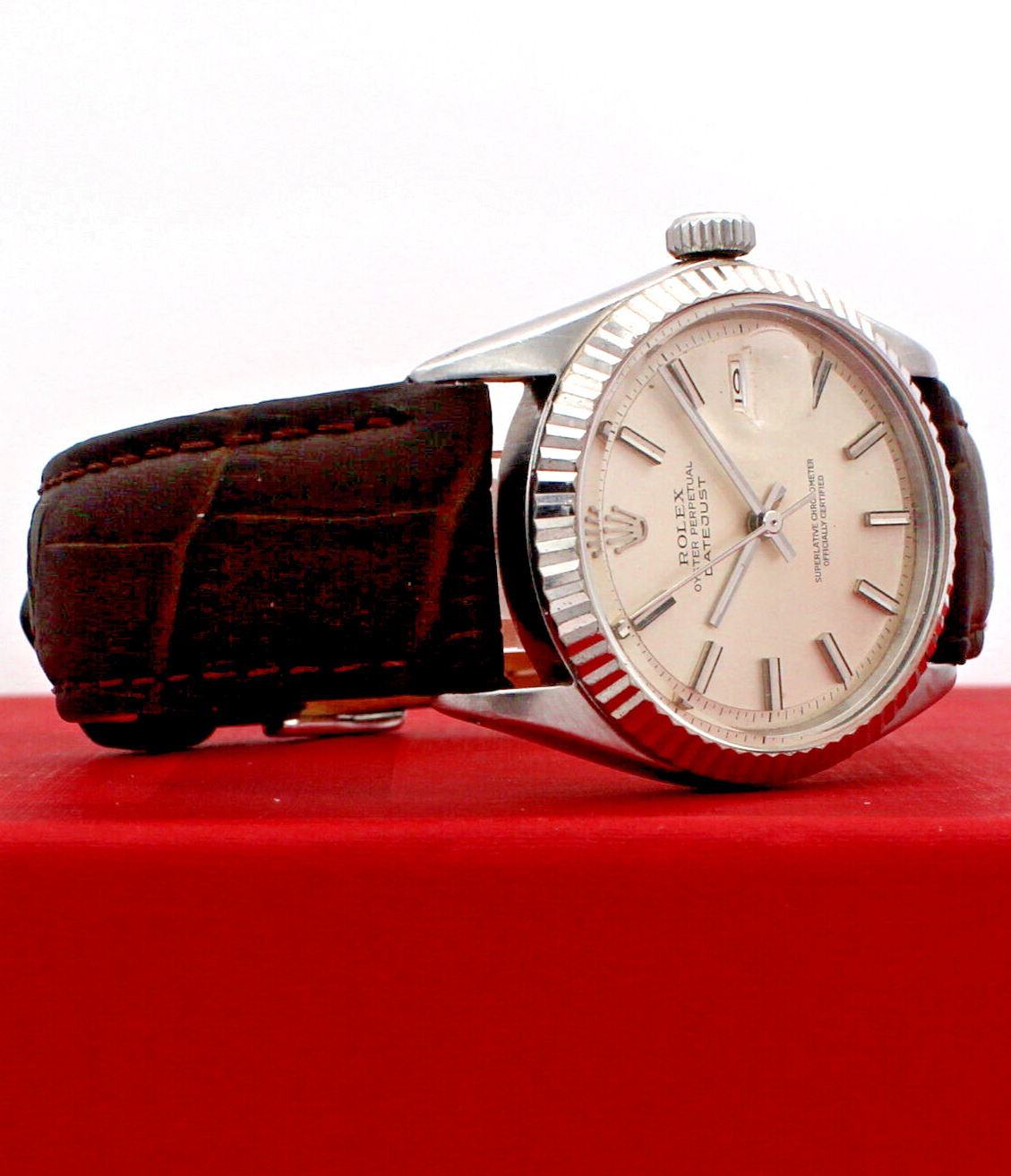 Mens VINTAGE Rolex Oyster Perpetual Datejust Stainless Steel Silver ...