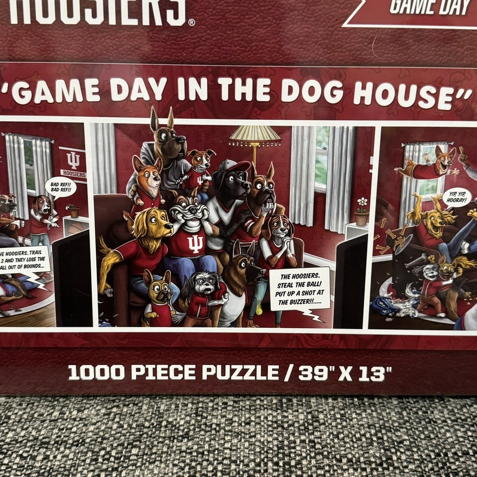 Indiana Hoosiers “Game Day In The Dog House” 1,000 Piece Purebred Fans ...