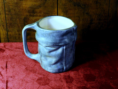 Handmade painted glazed Blue Jean Mug Vintage as New | eBay