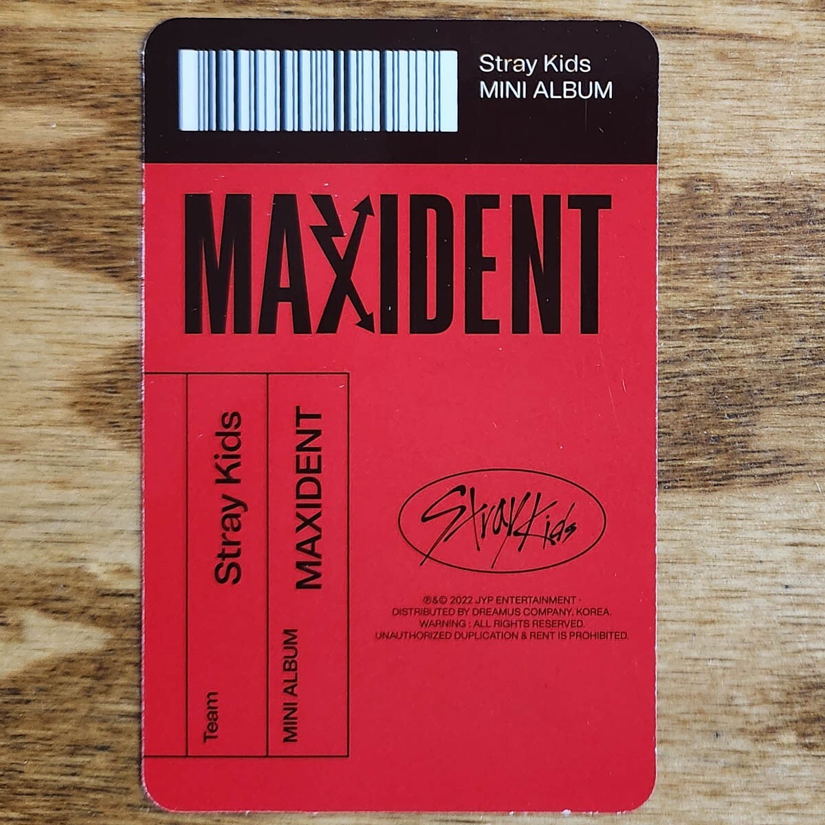 Seungmin Official Photocard Stray Kids Mini Album Maxident Case Version ...