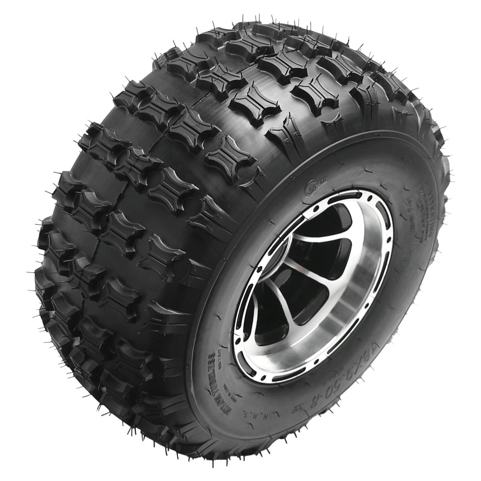 2x 18x9.50-8 18x9.5x8 4PR Sport Go Kart ATV Tire Wheel Rim 18-9.5-8 4 ...