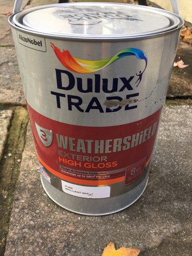 Dulux Weathershield Exterior Gloss Pure Brilliant White 5l Ebay