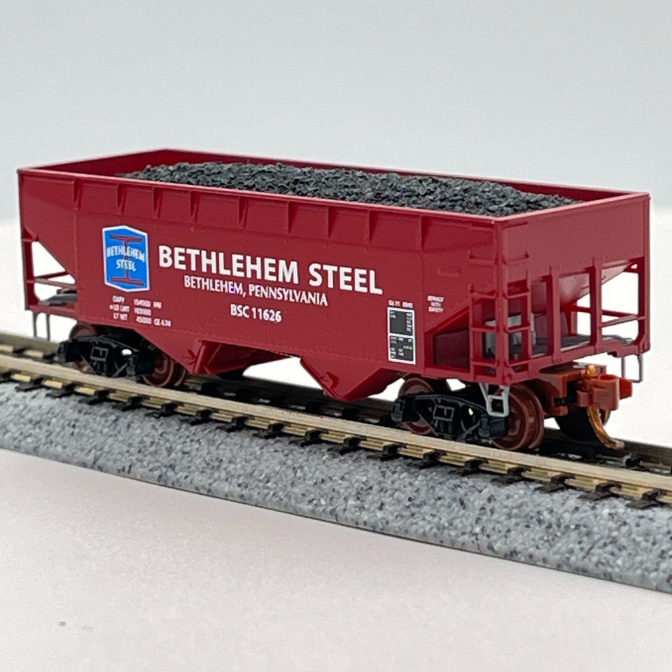 Micro-Trains NSE MTL 11-58 Bethlehem Steel 2 Bay Open Hopper BSC 11626 ...
