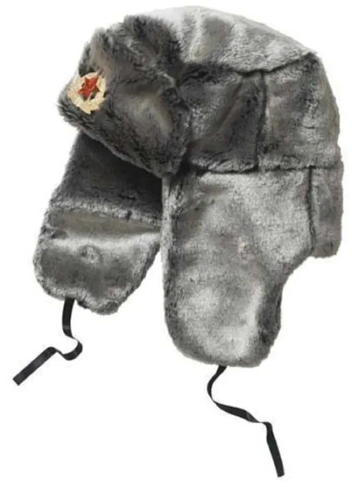 Russian Army Military Style USSR Soviet Faux Fur Ushanka Cossack Flap ...