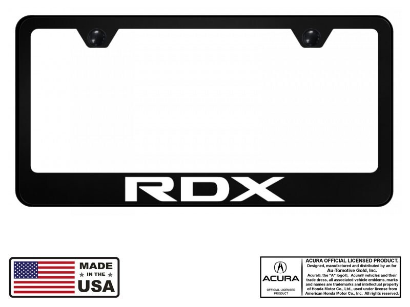 Black Plastic License Plate Frame w/ Acura RDX Script Logo - Licensed ...