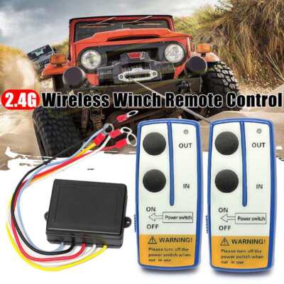12V 50FT Car Winch Wireless Remote Control Universal For Jeep Truck ATV ...