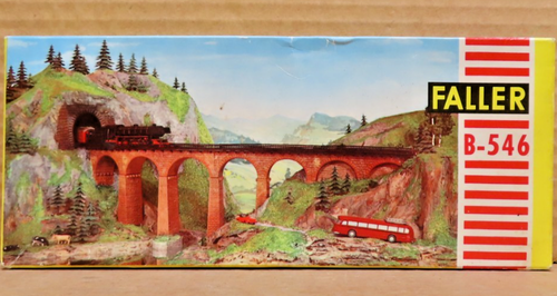 FALLER HO SCALE B-546 BRIDGE SECTION CUT STONE VIADUCT BRIDGE TOP 30 ...