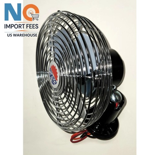Bergstrom 756737 IC Defroster Dash Fan 12V 2 Speed Metal Chrome Swivel ...