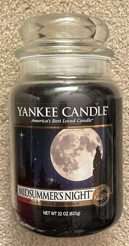 NEW! 22oz RETIRED MIDSUMMER'S NIGHT YANKEE CANDLE ORIGINAL LARGE JAR ...