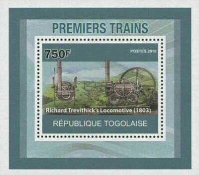 First Trains Richard Trevithick's Locomotive 1803 Mini Souvenir Sheet ...
