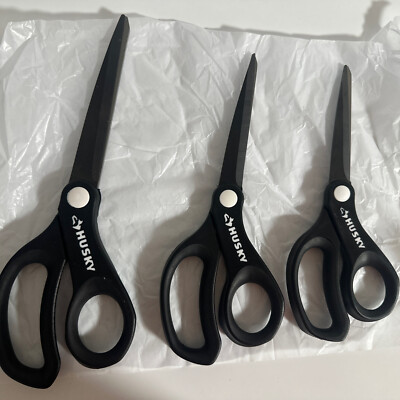 Husky Titanium Scissor Set (3 Pack) 7", 8" , 10 ". scissor | eBay