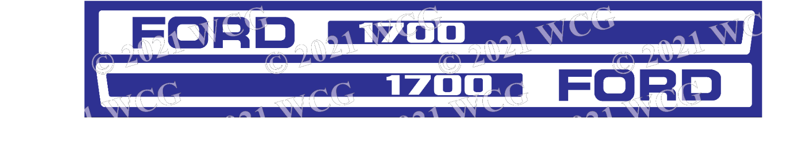Ford 1700 Tractor Hood Graphic Decal Sticker Set | eBay