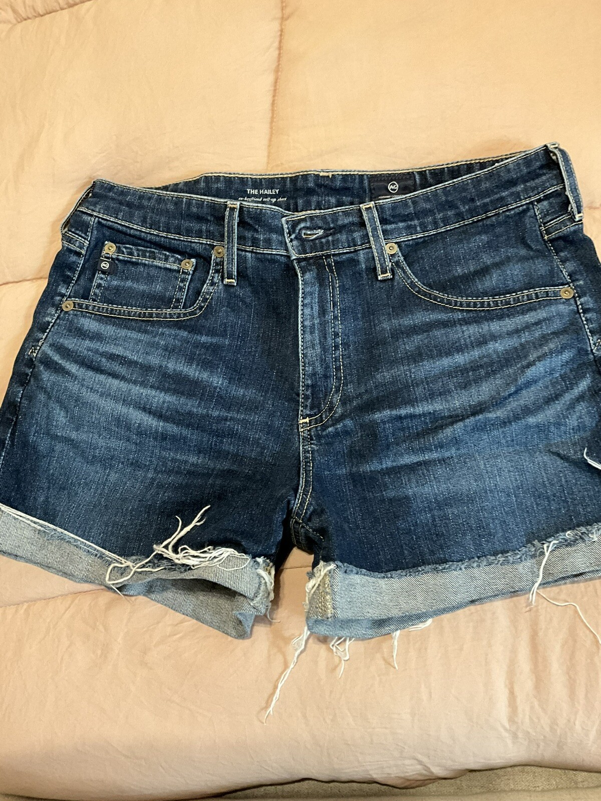 AG Jean Shorts The Hailey Ex-boyfriend Roll Up 29R St… - Gem