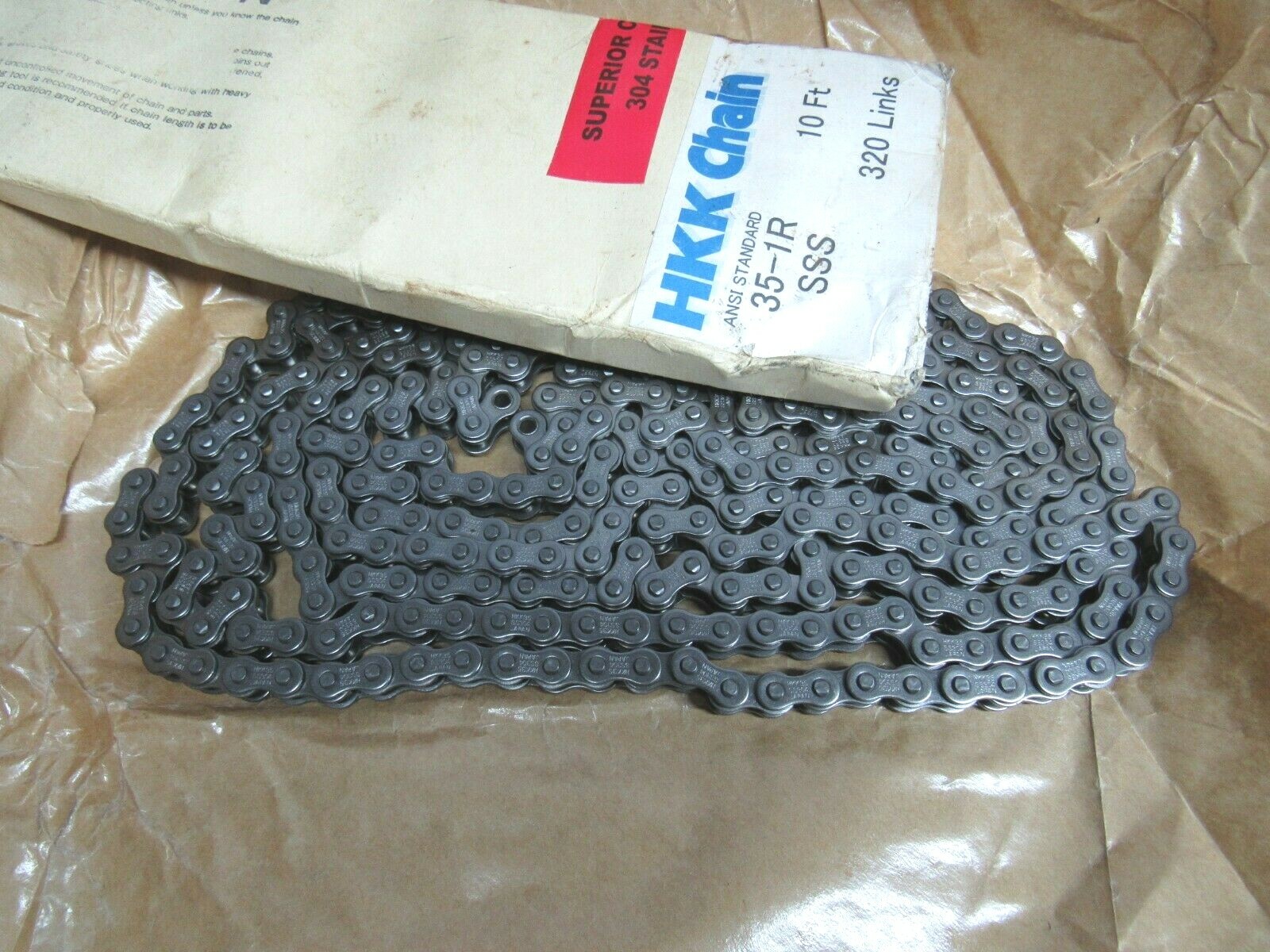 HKK Chain 35-1R SSS 10 FT 320 Links 304 Stainless | eBay