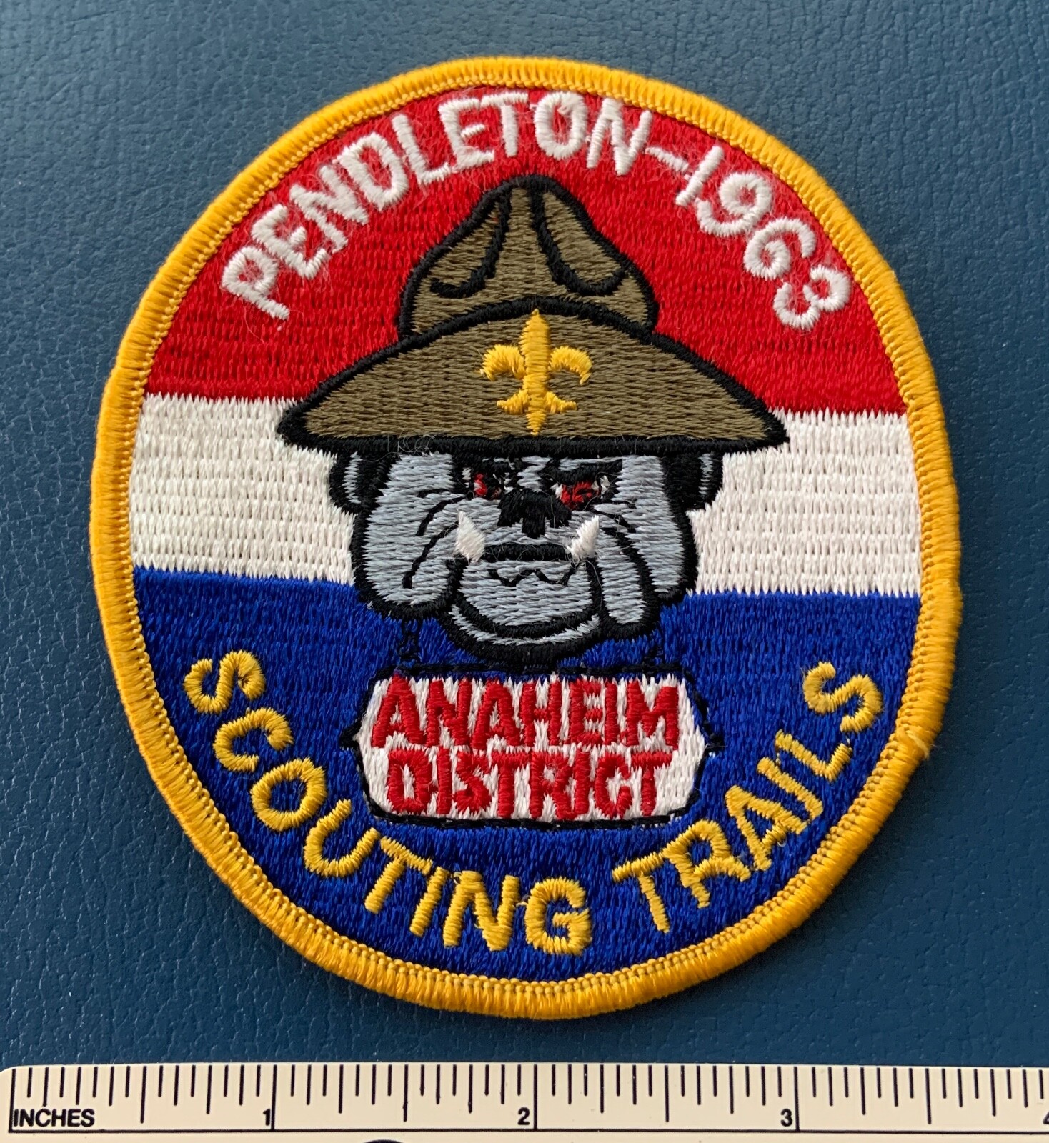 Vintage 1963 CAMP PENDLETON Anaheim District Scouting Trails PATCH BSA ...