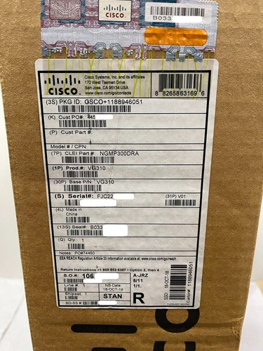 FACTORY SEALED Cisco VG310 Modular 24 FXS Port VoIP Gateway + MEM ...