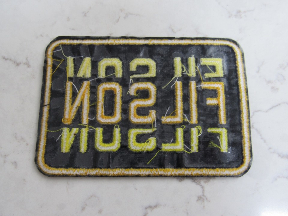 Filson Retro Black And Gold Iron On Embroidered Patch! | eBay