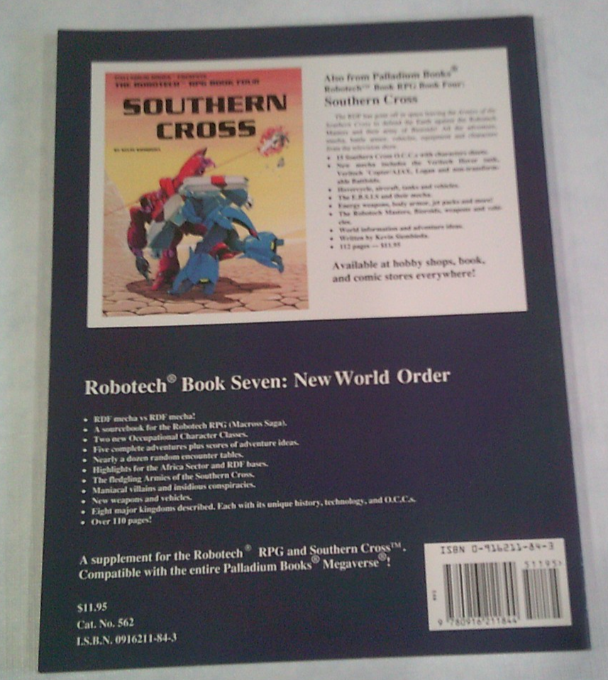Robotech RPG Kevin Siembieda ,Palladium Books- Book Seven- New World ...