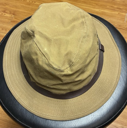 FILSON Tin Cloth Wide Brim HAT MADE IN USA WATERPROOF - Size XL | eBay