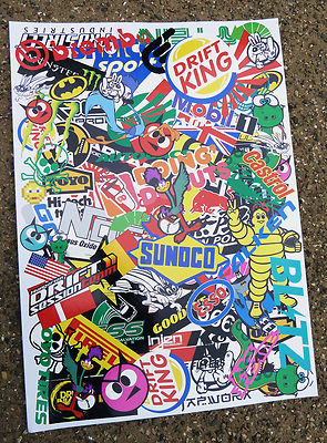 DRIFT STICKER BOMBING A4 SHEET x2 STICKER BOMB DECAL NISSAN MAZDA BMW ...