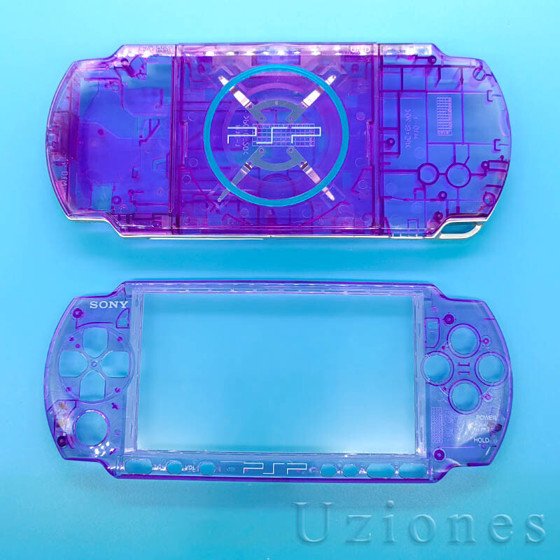 For Sony PSP 3000 PSP3000 Full Housing Shell Case Cover & Buttons Clear ...
