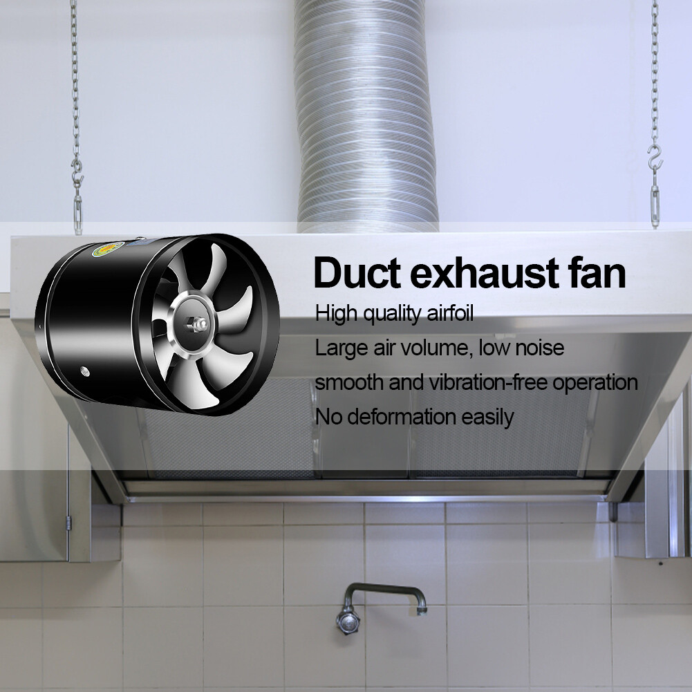 4 6 8 Inch Pipe Pipe Ventilation Fan Metal Duct Fan for Kitchen ...