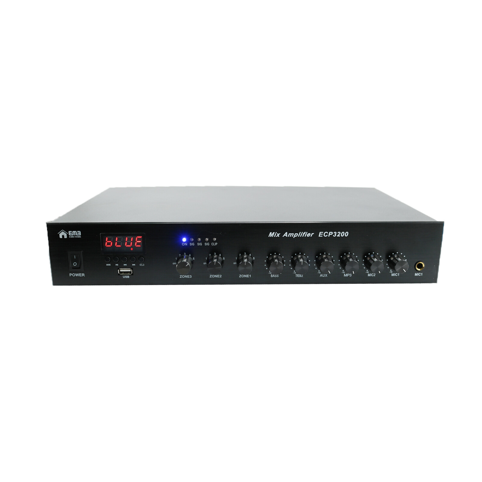 EMB 300 Watts 4-Channel 100V 70V Mixer Amplifier USB Bluetooth 4-16hom ...