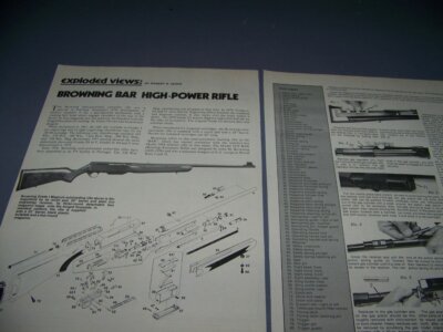 BROWNING BAR HIGH POWER SERIES RIFLE..DETAILS/EXPLODED VIEW (839W) | eBay