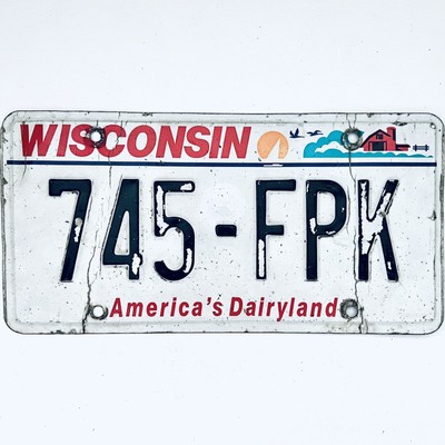 United States Wisconsin Dairyland Passenger License Plate 745-FPK | eBay