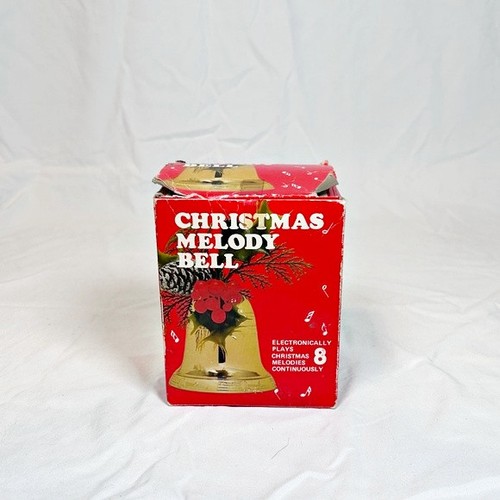 Vintage Christmas Melody Gold Musical Bell Plays 8 Christmas Songs~Hong ...