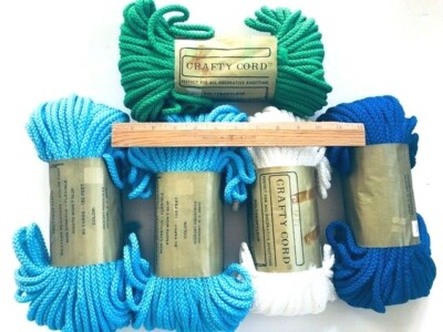 Vintage CRAFTY CORD Macrame Braid Craft Cord Polypropylene Blue green ...