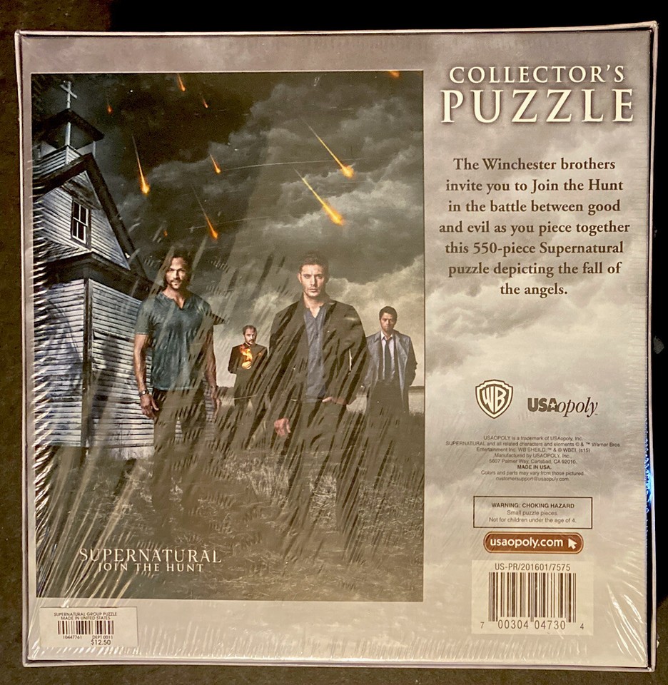 SUPERNATURAL TV SHOW 550 PIECE COLLECTOR'S PUZZLE VERY RARE USAopoly ...