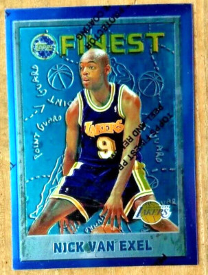 1995-96 TOPPS FINEST NICK VAN EXEL W/PEEL CARD#70 NM-MT LAKERS NUGGETS ...