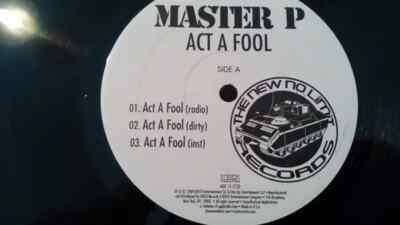 Master P Act A Fool Vinyl Single 12inch No Limit Rec | eBay.de