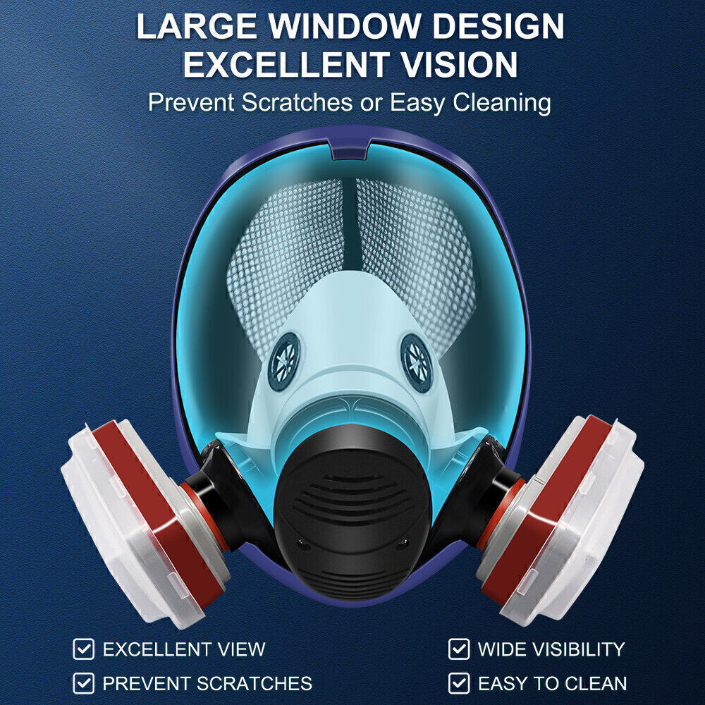 17IN1 Full Face Gas Mask Respirator Auto Car Painting Spraying ...