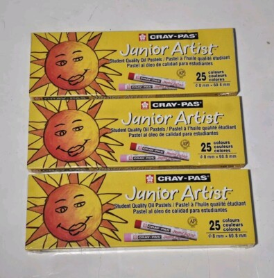 Sakura Cray-Pas Junior Artist Student Quality Oil Pastels 25 Colors | eBay