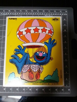 Vintage Puzzle PLAYSKOOL Preschool Sesame Street 376-04 Grover Muppets ...