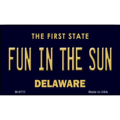 Fun in the Sun Delaware State License Plate Tag Magnet M-6711 | eBay