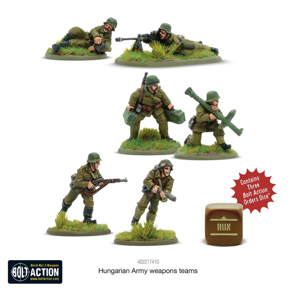 Bolt Action Hungarian Army Weapons Teams Boxed Set | WWII Wargaming ...