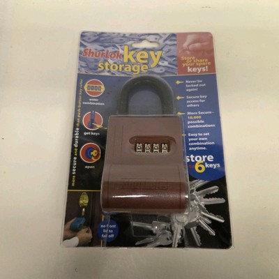Shurlok Combination Key Storage Lock Box, Holds 6 Keys, New | eBay