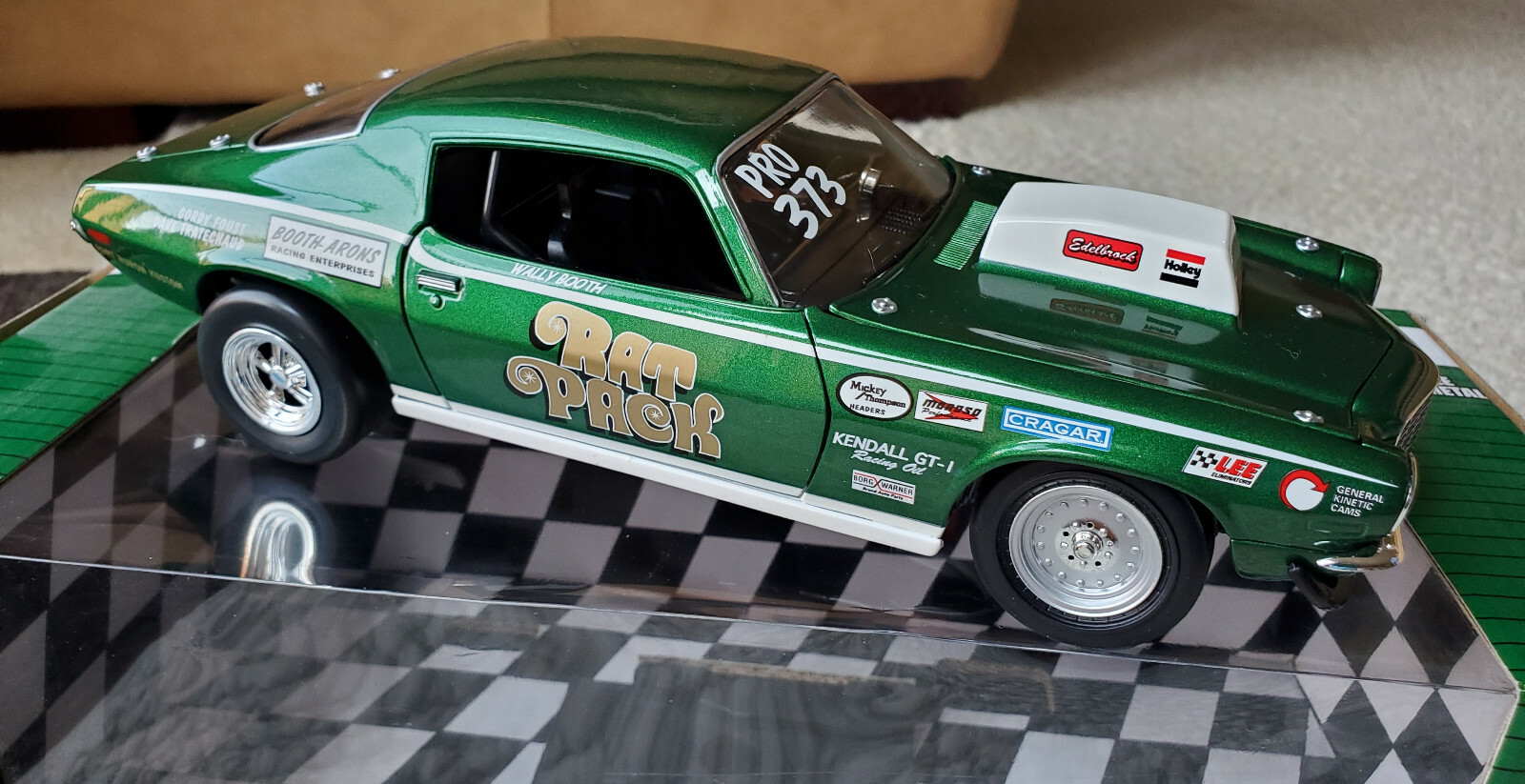 1971 CAMARO WALLY BOOTH RAT PACK 1/18 1:18 PRO STOCK ERTL SUPERCAR ...