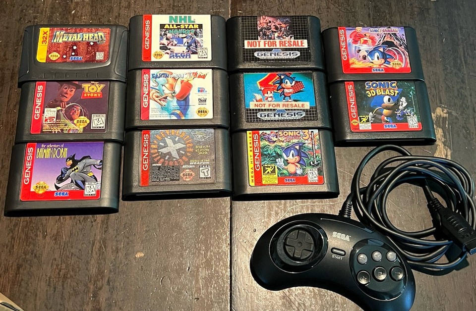 VTG 90's Sega Genesis System Bundle 6 Pak 32x Console 18 Games Video ...