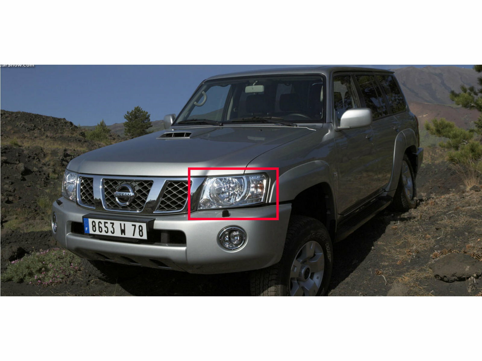 Patrol GU4 Y61 2004-ON Guide LED Angel-Eye Projector Headlight BK for ...