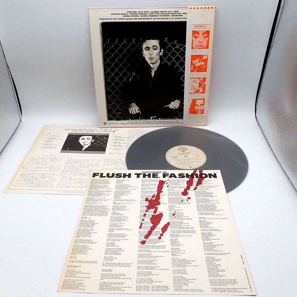 Alice Cooper ‎– Flush The Fashion Japan LP OBI Warner Bros. Records ...