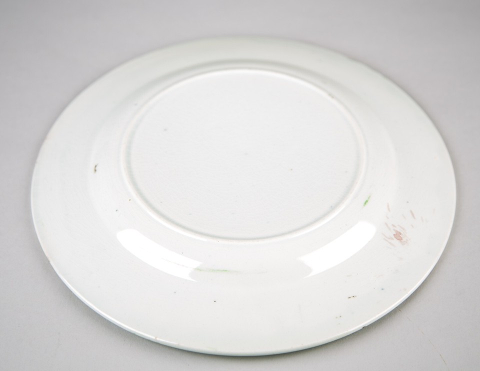Antique St. Augustine Ware Staffordshire Pottery Green Rabbits Plate ...