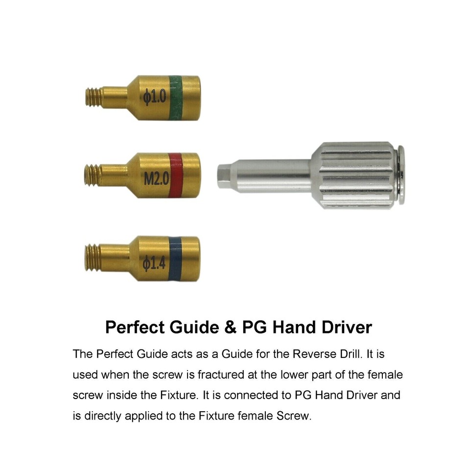 Dental Implant Broken Screw Remover Kit Reverse Drill Guide Driver SR ...