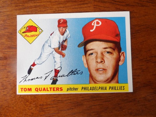 1955 TOPPS BASEBALL #33 TOM QUALTERS PHILADELPHIA PHILLIES EX-MT Q317 ...