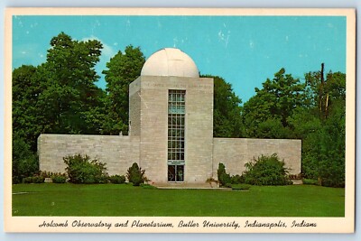 Indianapolis Indiana IN Postcard Holcomb Observatory Planetarium Butler ...